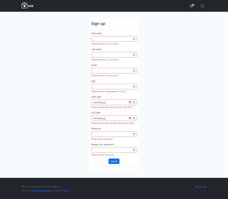 Vue 3 Form Validation Example With Explanation | Ahmed Shaltout Vue 3 Form Validation Example With Explanation | Ahmed Shaltout